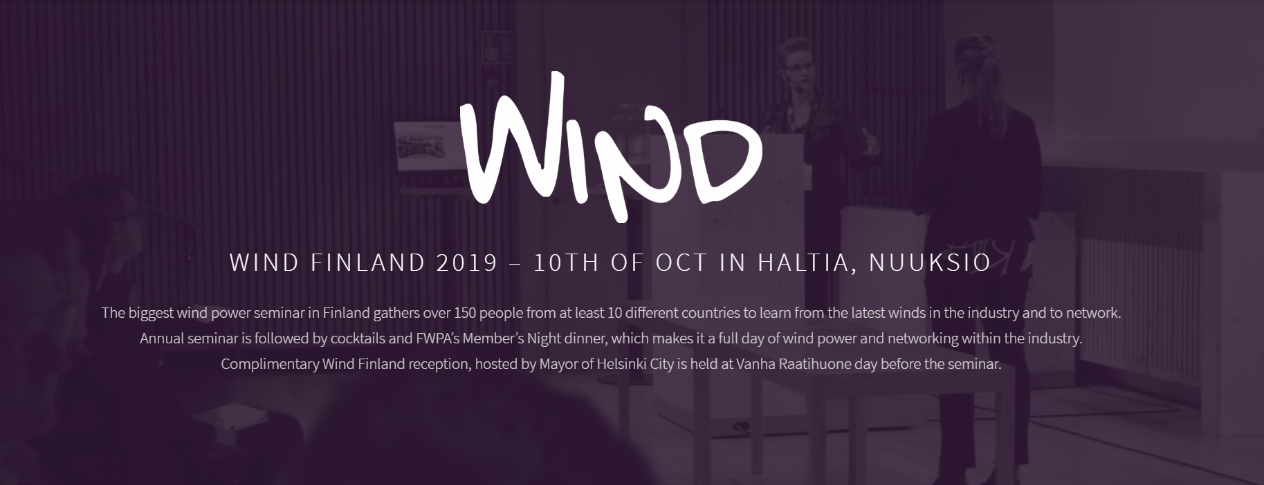 Wind Finland on Suomen suurin tuulivoimaseminaari